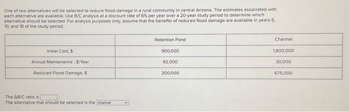 Solved Calculate the B/C ratio for the following cash flow | Chegg.com