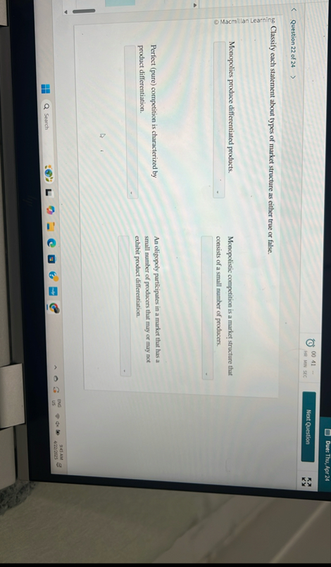 Solved Due: Thu, Apr 240041 -hir UN SECNext QuestionQuestion | Chegg.com