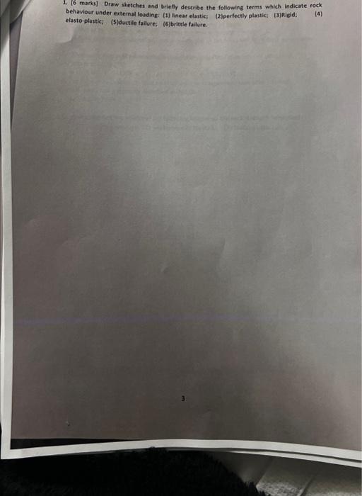 Solved 1. [6 marks] Draw sketches and briefly describe the | Chegg.com