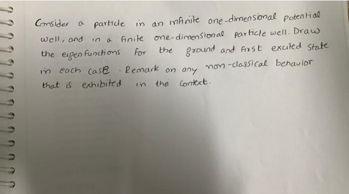 Solved Well, and Consider a particle particle in an infinite | Chegg.com