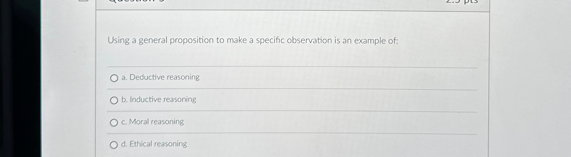 Solved Using a general proposition to make a specific | Chegg.com