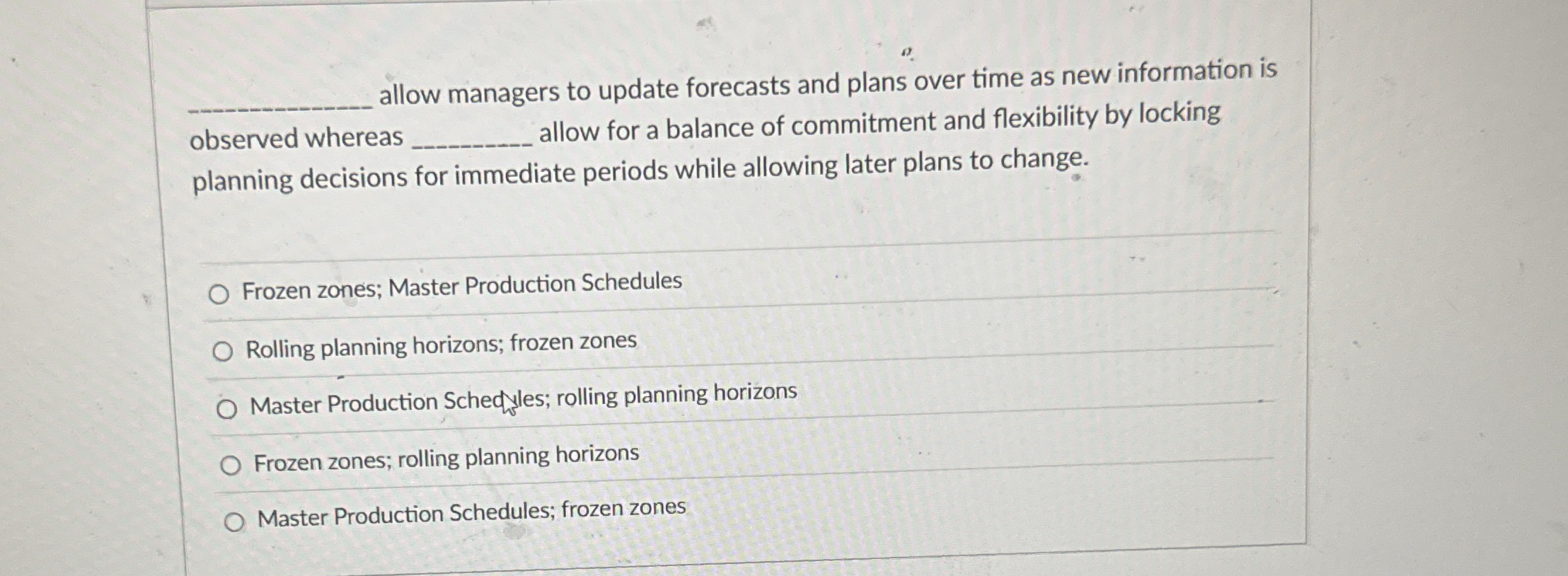 Solved allow managers to update forecasts and plans over | Chegg.com