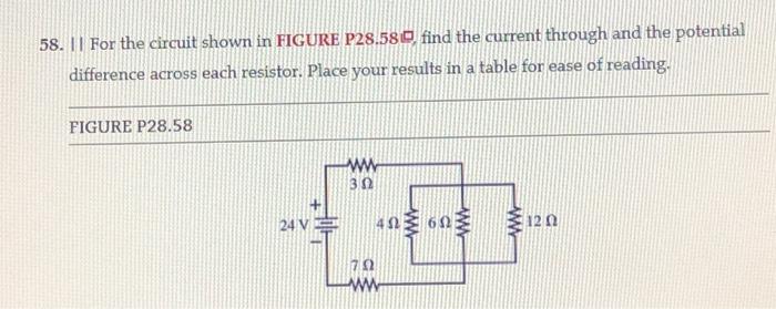 Solved 58. || For the circuit shown in FIGURE P28.58, find | Chegg.com