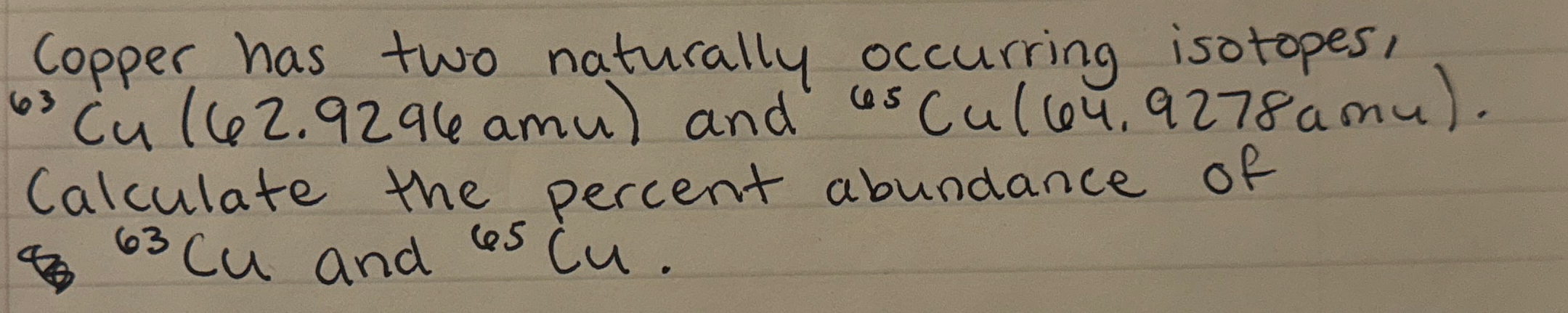 Copper has two naturally occurring | Chegg.com