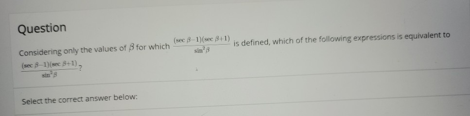 Solved Question 1-cos? -? cos e 1-cos? cos e is defined, | Chegg.com