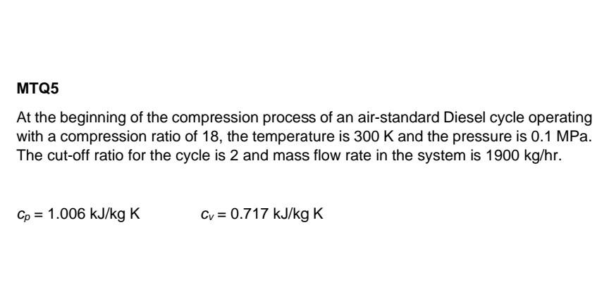 Solved Using file MTQ5, calculate the temperature after | Chegg.com