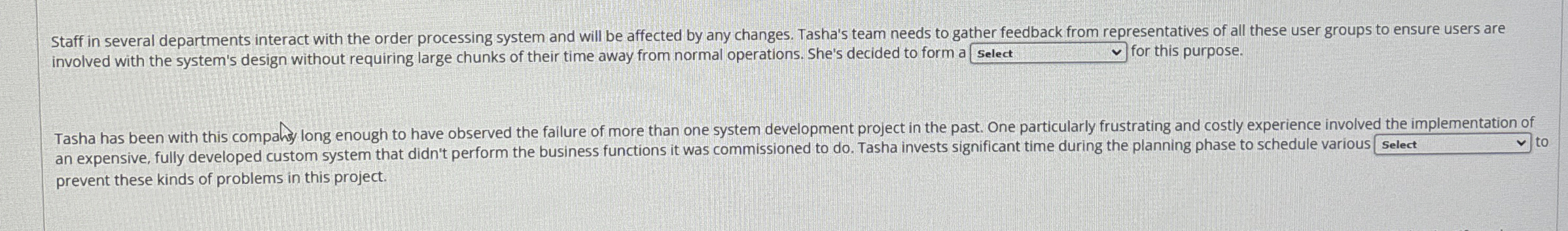 Solved Staff in several departments interact with the order | Chegg.com