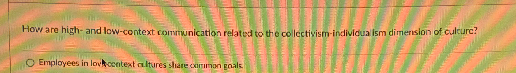 Solved How are high- ﻿and low-context communication related | Chegg.com