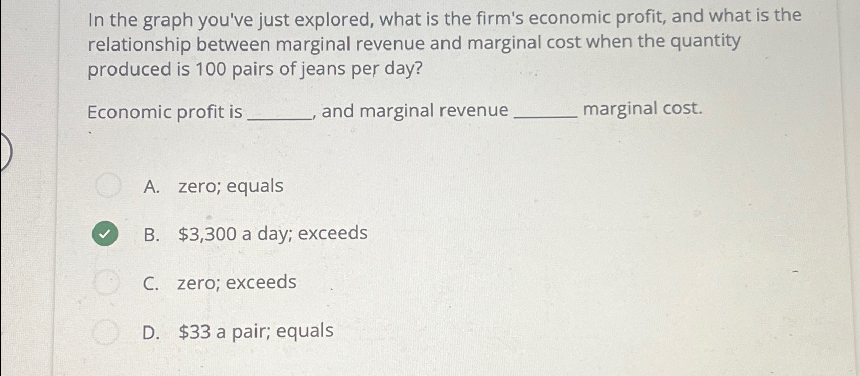 Solved In the graph you've just explored, what is the firm's | Chegg.com