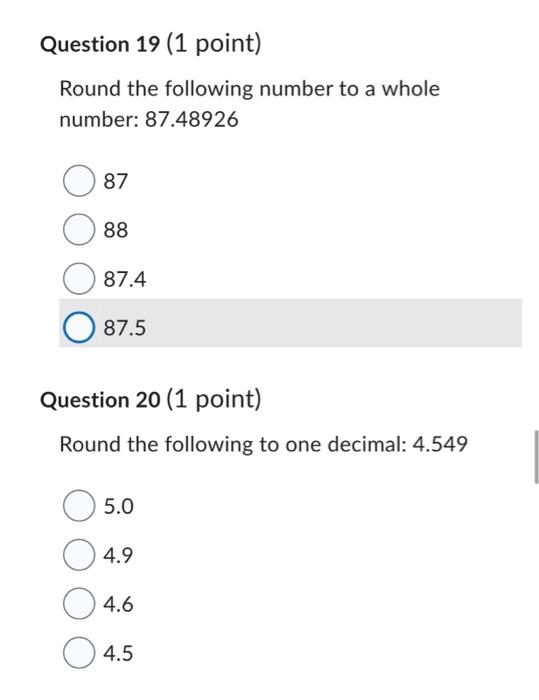 Solved Round the following number to three decimals: | Chegg.com