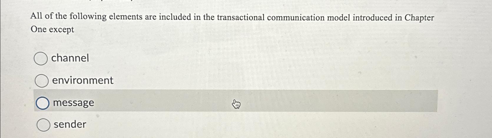 Solved All of the following elements are included in the | Chegg.com