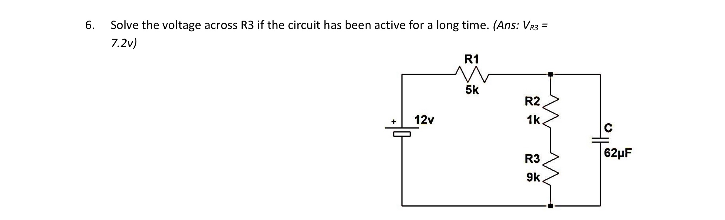 Solved Solve the voltage across R3 ﻿if the circuit has been | Chegg.com