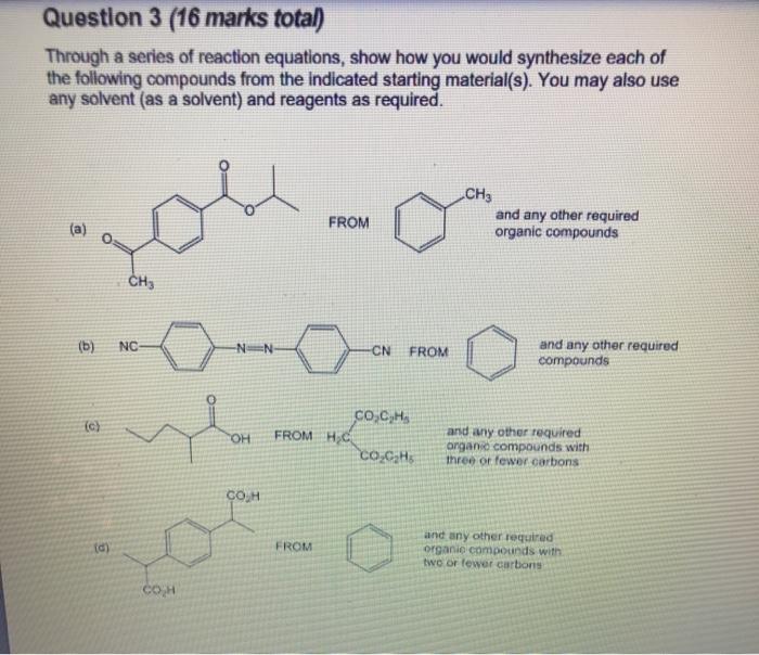 Solved Question 3 (16 marks total) Through a series of | Chegg.com