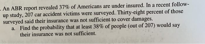 Solved An ABR report revealed 37% of Americans are under | Chegg.com