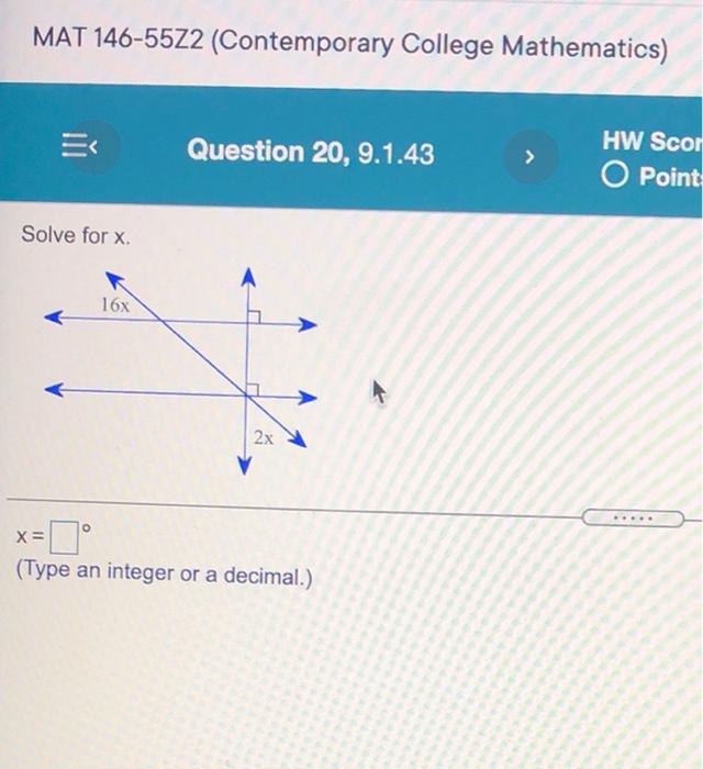 Solved MAT 146-5522 (Contemporary College Mathematics) く | Chegg.com