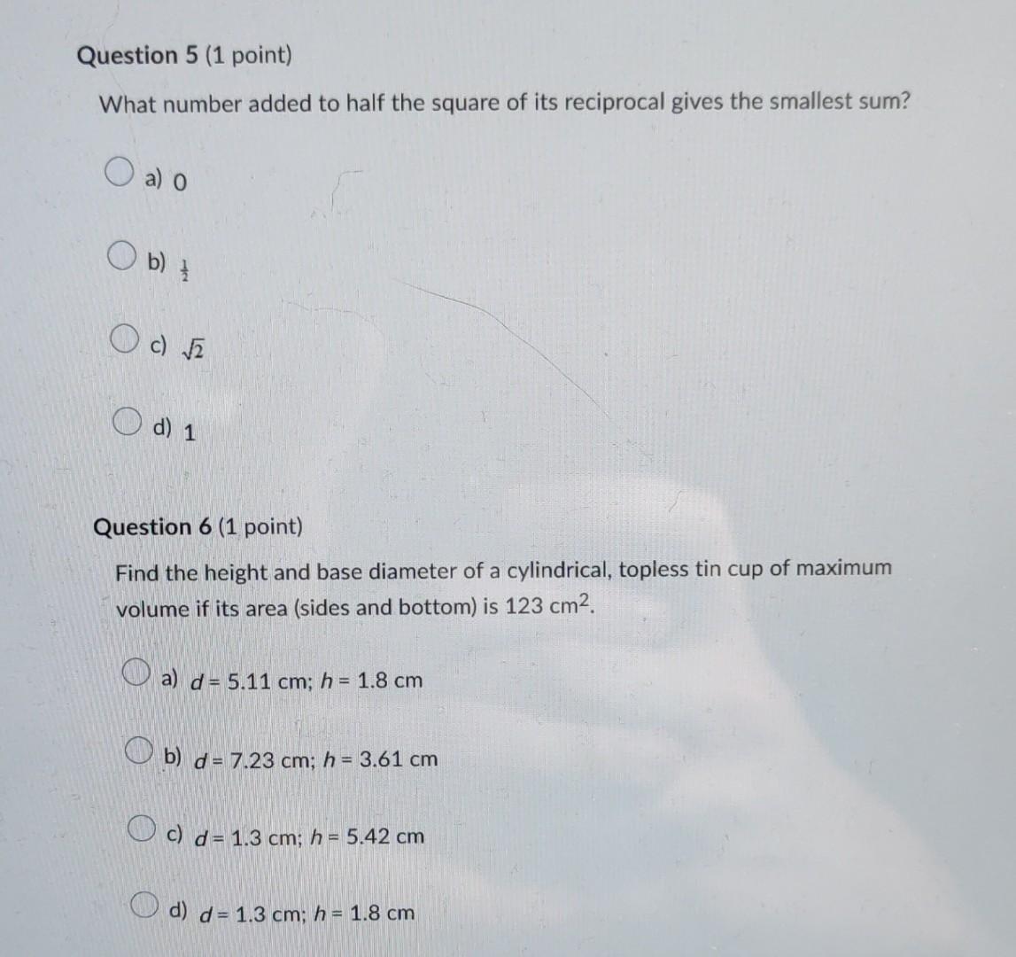 Solved What number added to half the square of its | Chegg.com