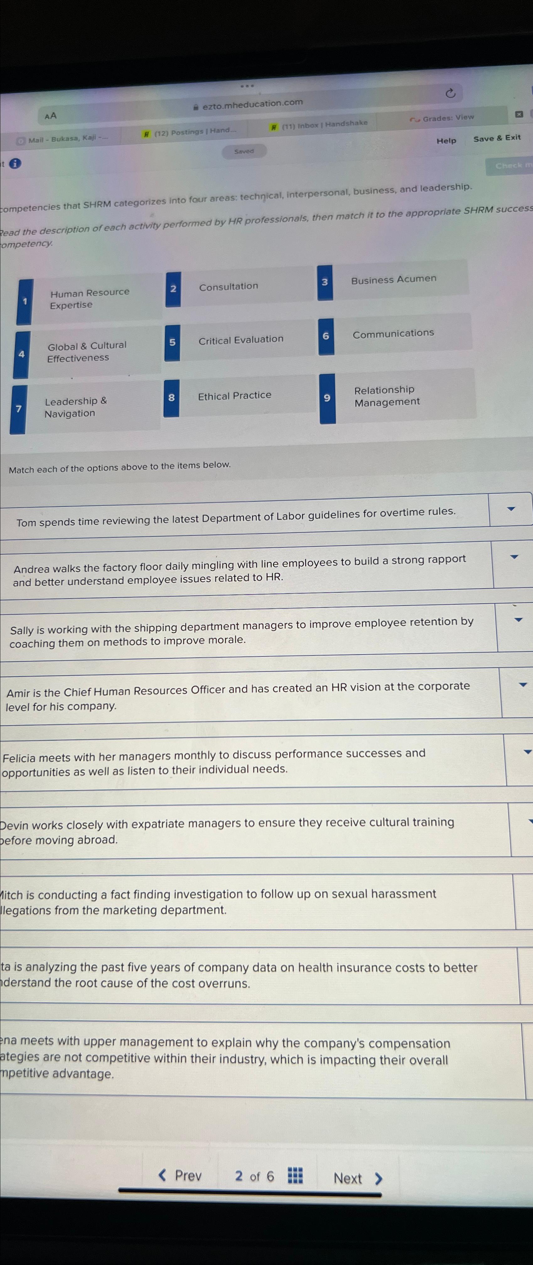 Solved Competencies that SHRM categorizes into four areas: | Chegg.com