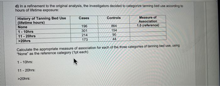 Solved d) In a refinement to the original analysis, the | Chegg.com