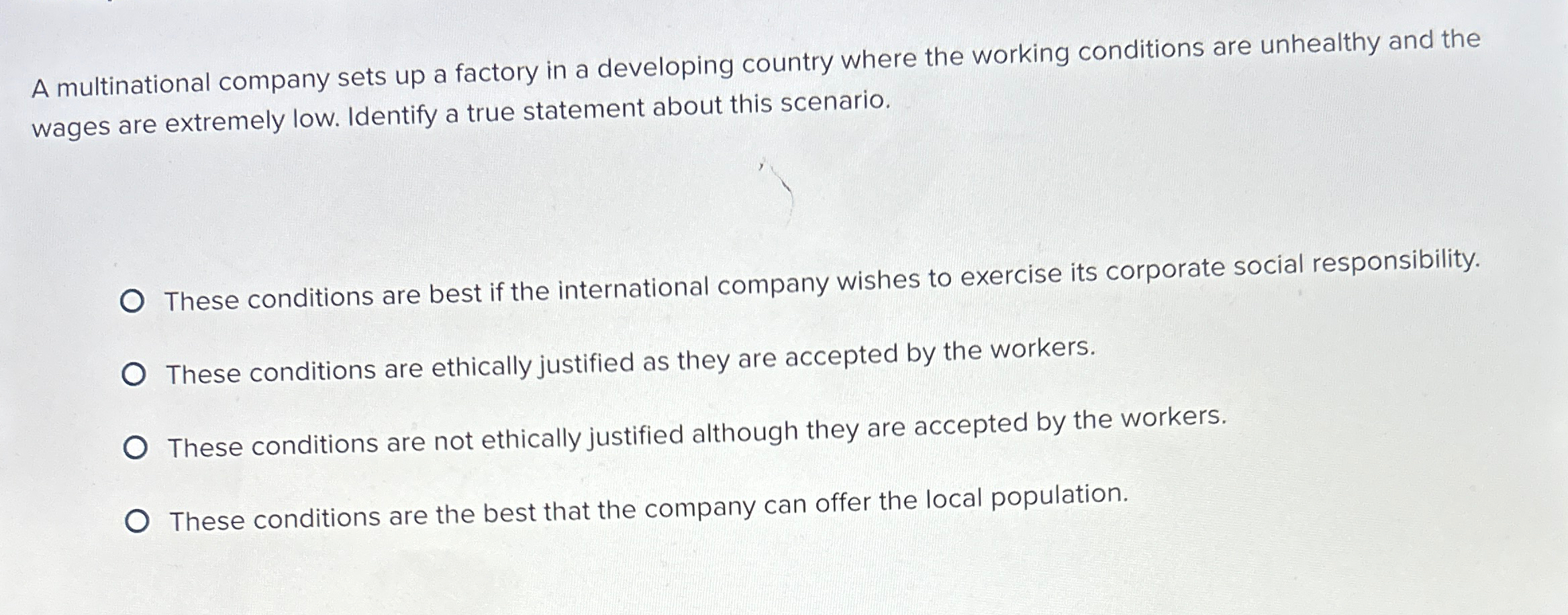 Solved A multinational company sets up a factory in a | Chegg.com