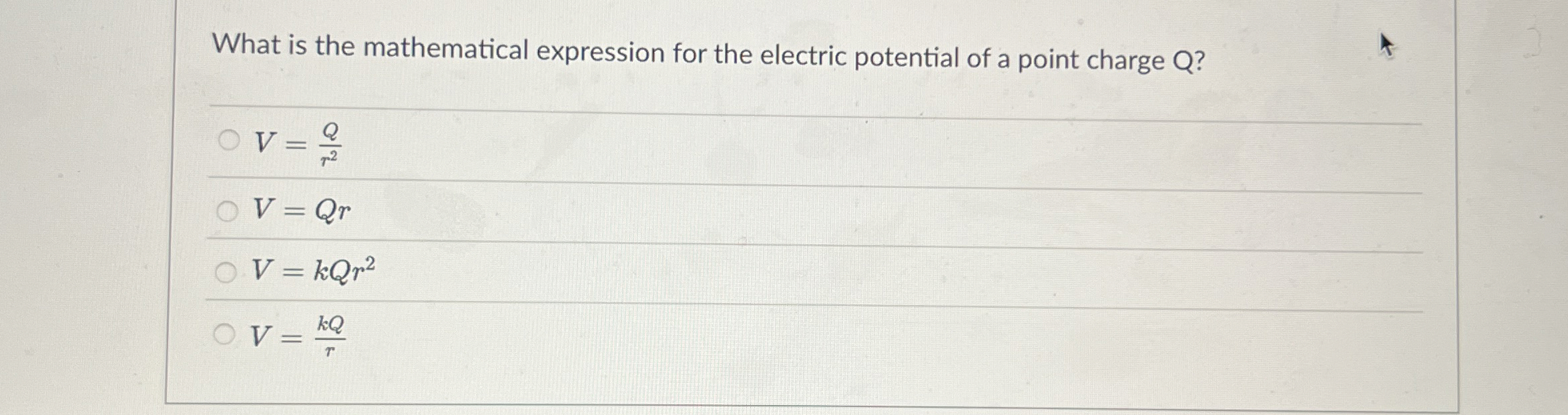 Solved What is the mathematical expression for the electric | Chegg.com