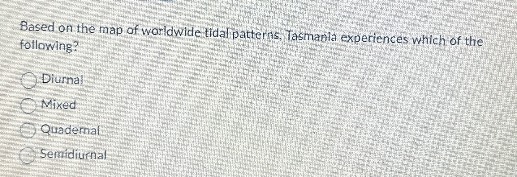 Solved Based on the map of worldwide tidal patterns, | Chegg.com
