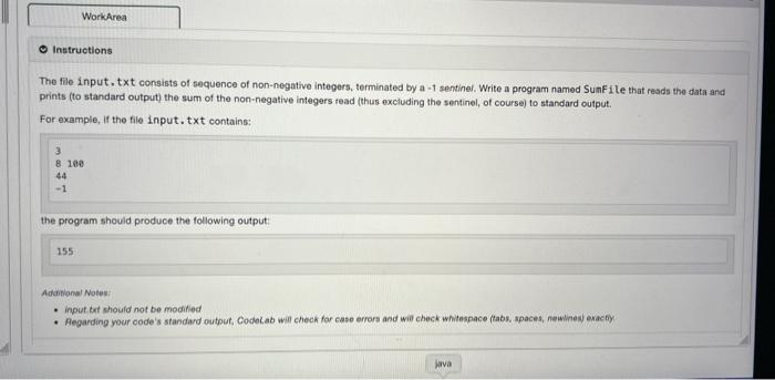 Solved IN JAVA PLEASE. 1) The file numbers.text consist of | Chegg.com