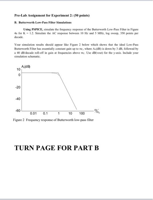 Solved A. Introduction: Active Low Pass Filter The Low Pass | Chegg.com