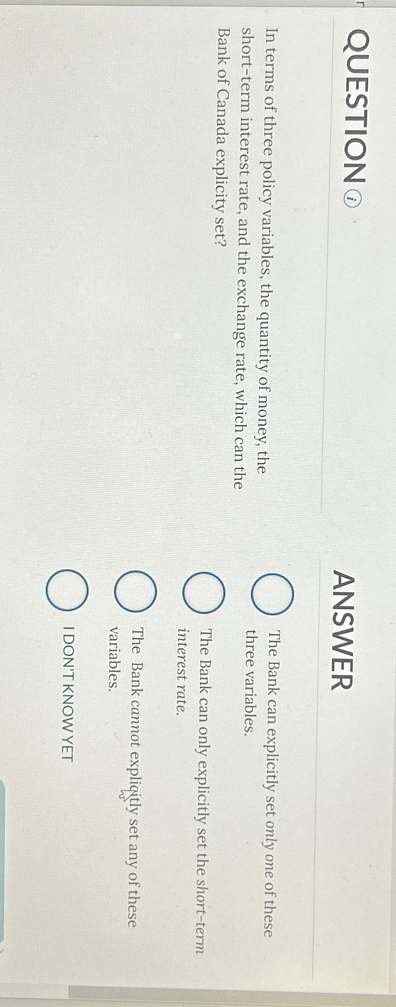 Solved QUESTION (i)In terms of three policy variables, the | Chegg.com