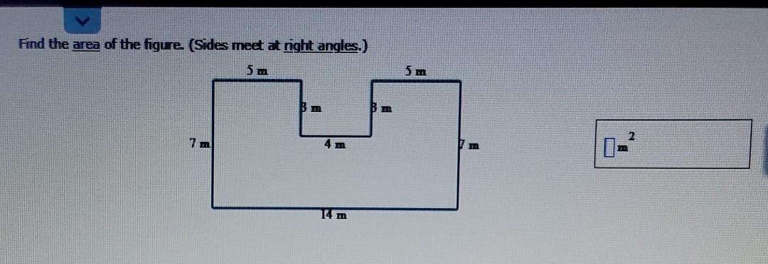 Solved Find the area of the figure (Sides meet at right | Chegg.com
