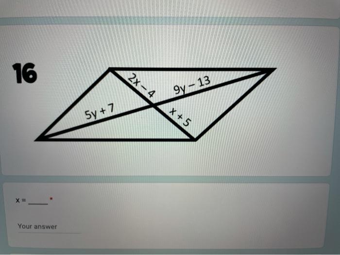 Solved Find the values of x and y in each parallelogram | Chegg.com