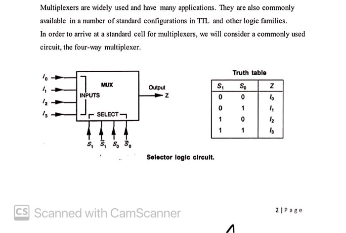 Solved Multiplexers are widely used and have many | Chegg.com
