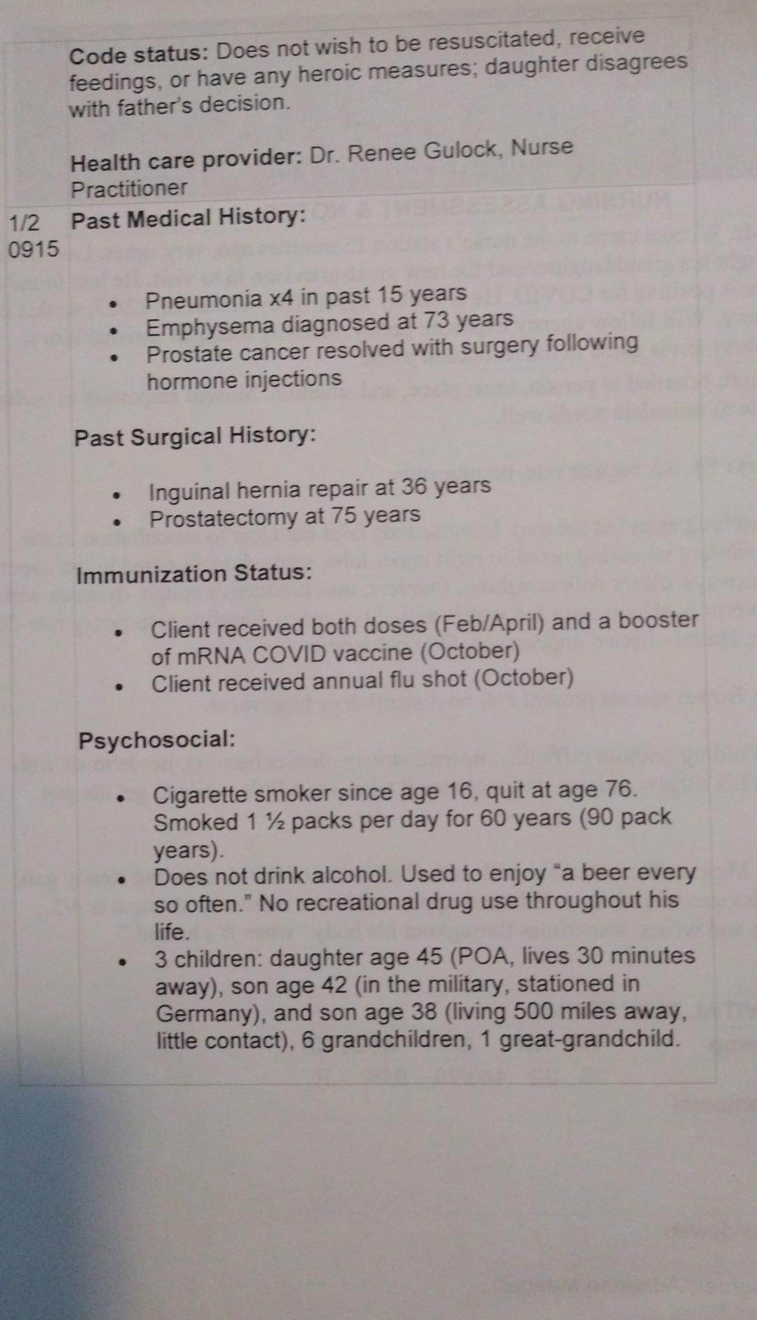 Solved Date sing Interventions (Basic Care \& Comfort) ety | Chegg.com