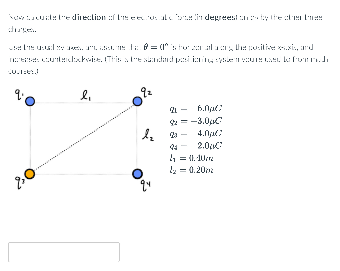 Solved Now calculate the direction of the electrostatic | Chegg.com