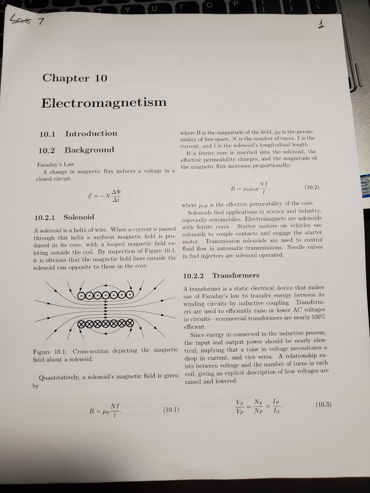 Solved Р Las 7 1 Chapter 10 Electromagnetism 10.1 | Chegg.com