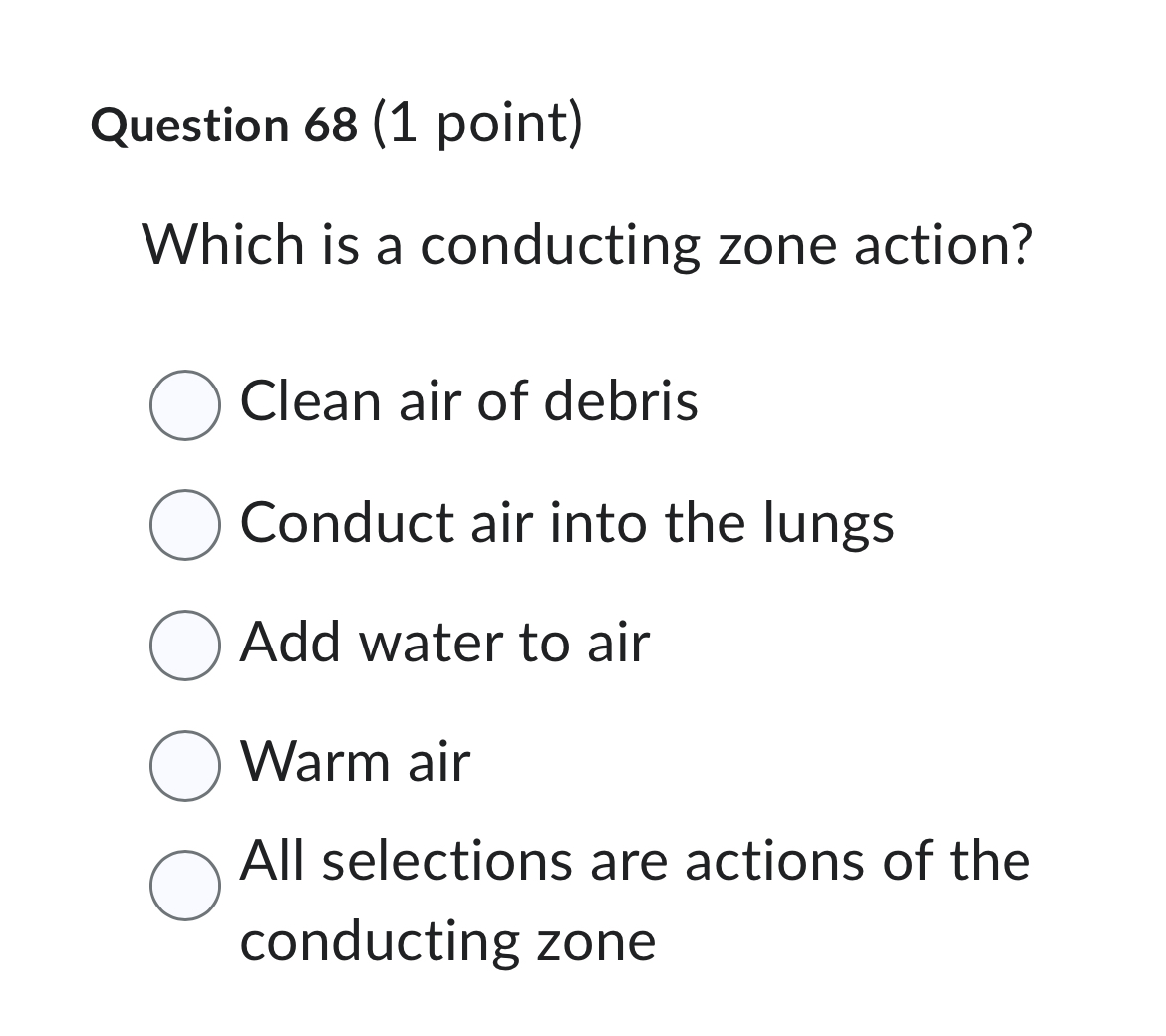 Solved Question 68 (1 ﻿point)Which is a conducting zone | Chegg.com