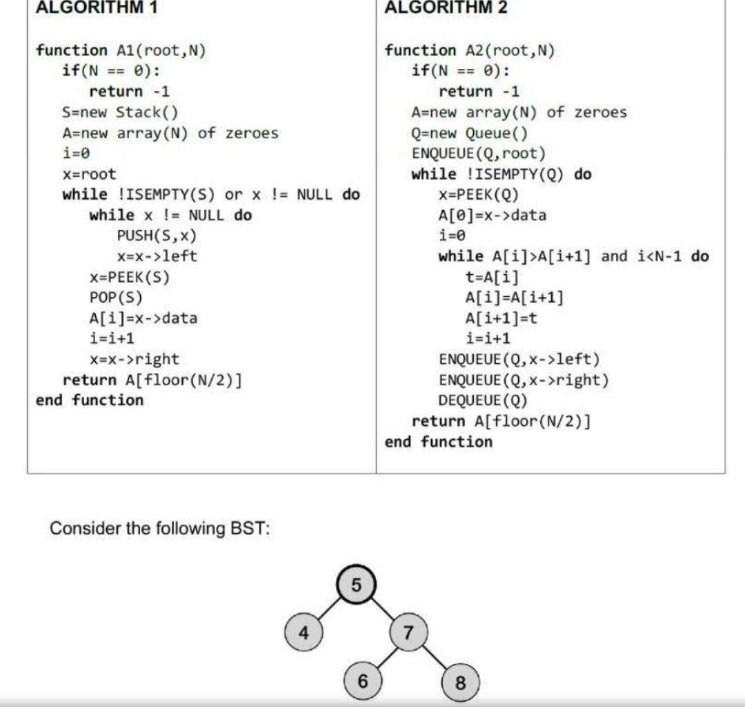 Solved Algorithm 1 Algorithm 2 Function A1rootn 
