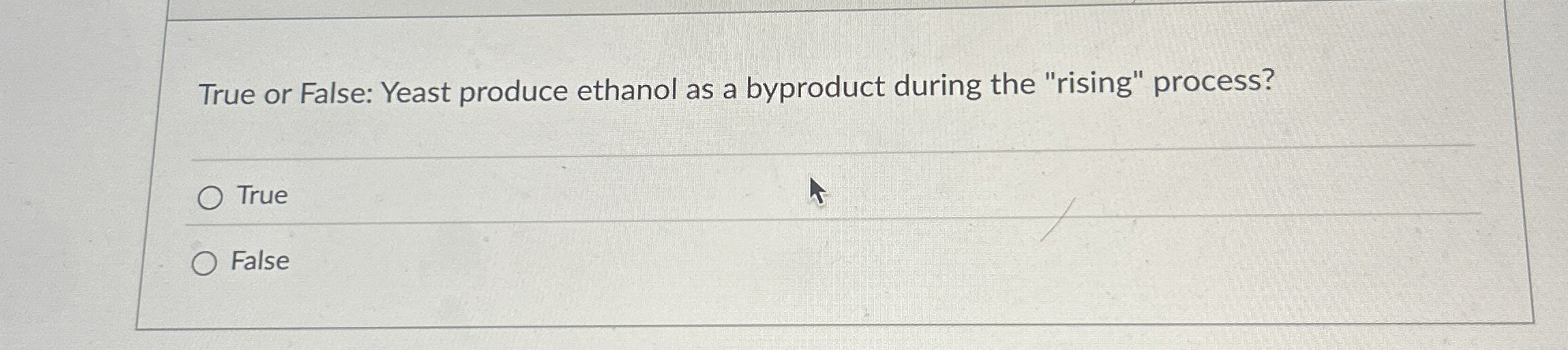 Solved True or False: Yeast produce ethanol as a byproduct | Chegg.com