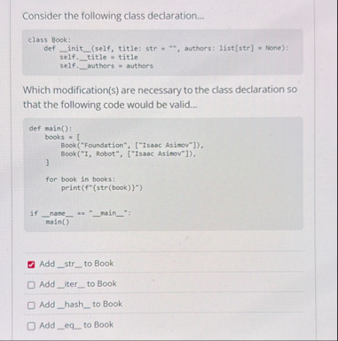 Solved Consider the following class declaration...Which | Chegg.com