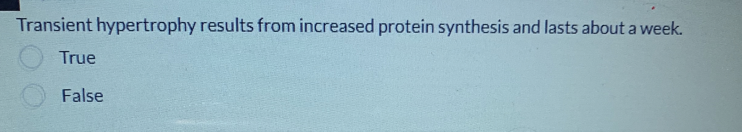 Solved Transient hypertrophy results from increased protein | Chegg.com