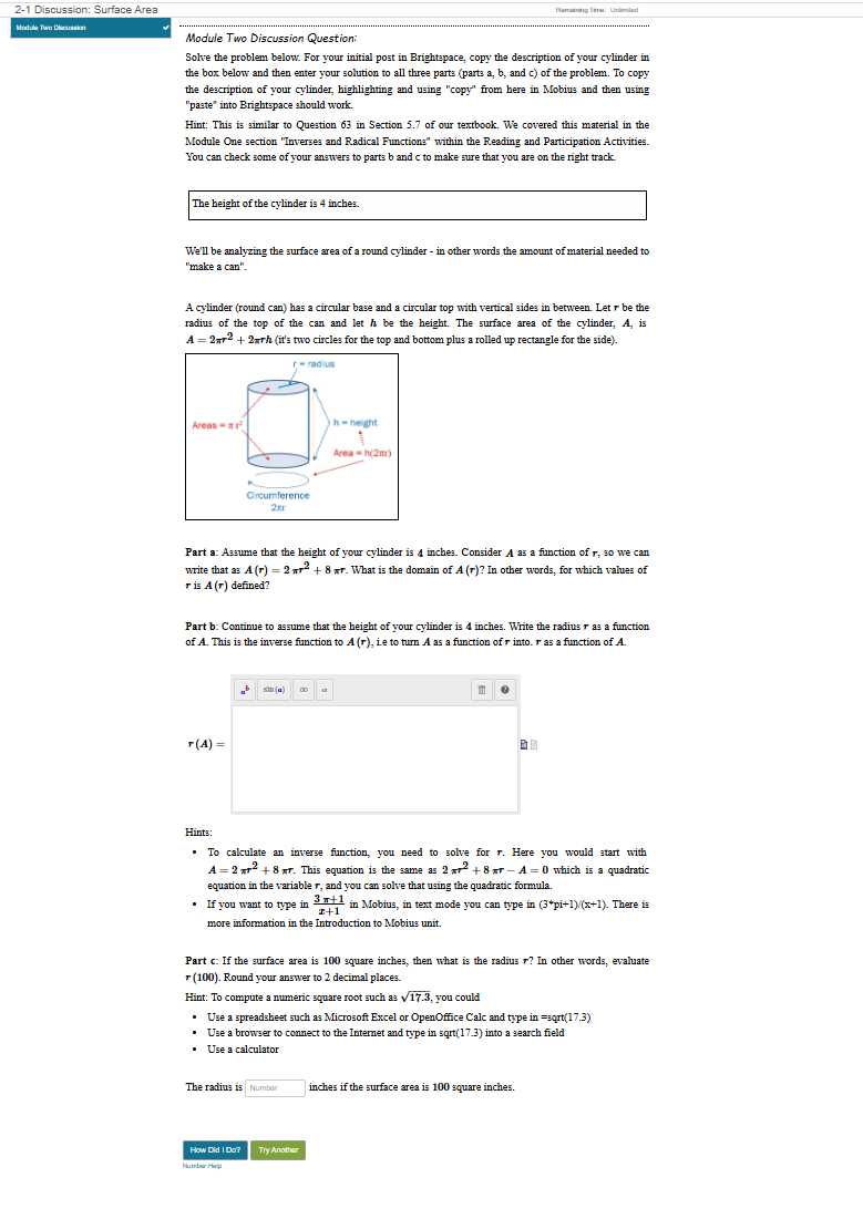 Module Two Discussion Question: Solve the problem | Chegg.com