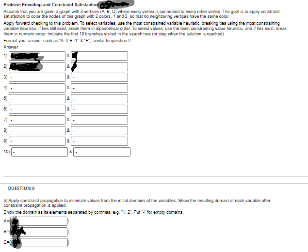 Solved Problem Encoding and Constraint SatisfactionAssume | Chegg.com