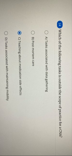 Solved Which of the following tasks is outside the scope of | Chegg.com