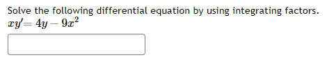 Solved Solve the following differential equation by using | Chegg.com