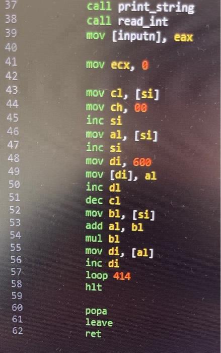 Solved In Assembly x86 please. I'm using AWS. Please help. | Chegg.com