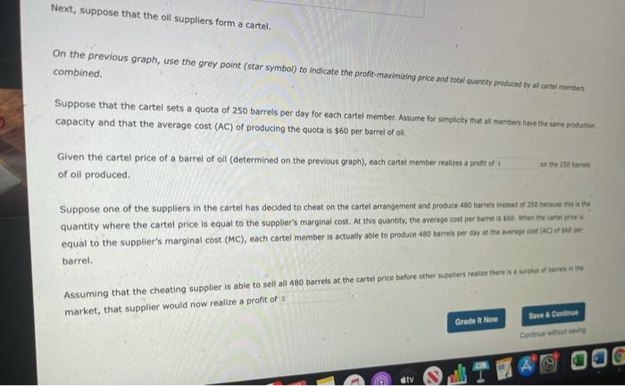 Solved 4. The oil cartel The Organization of Petroleum | Chegg.com
