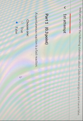 Solved Indicate whether the following statements about Gibbs | Chegg.com