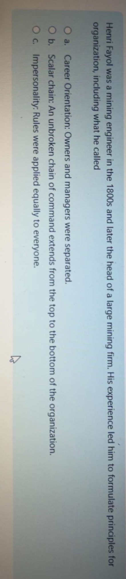 Solved Henri Fayol was a mining engineer in the 1800s and | Chegg.com