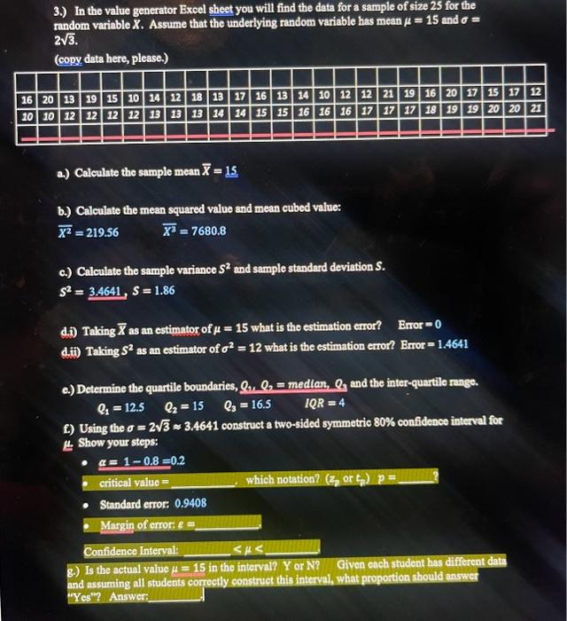 Solved Please find the answers for the yellow highlighted | Chegg.com