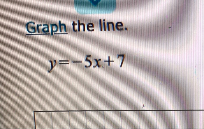 Solved Graph the line. y=-2x-2 V Graph the line. y=-5x+7 | Chegg.com