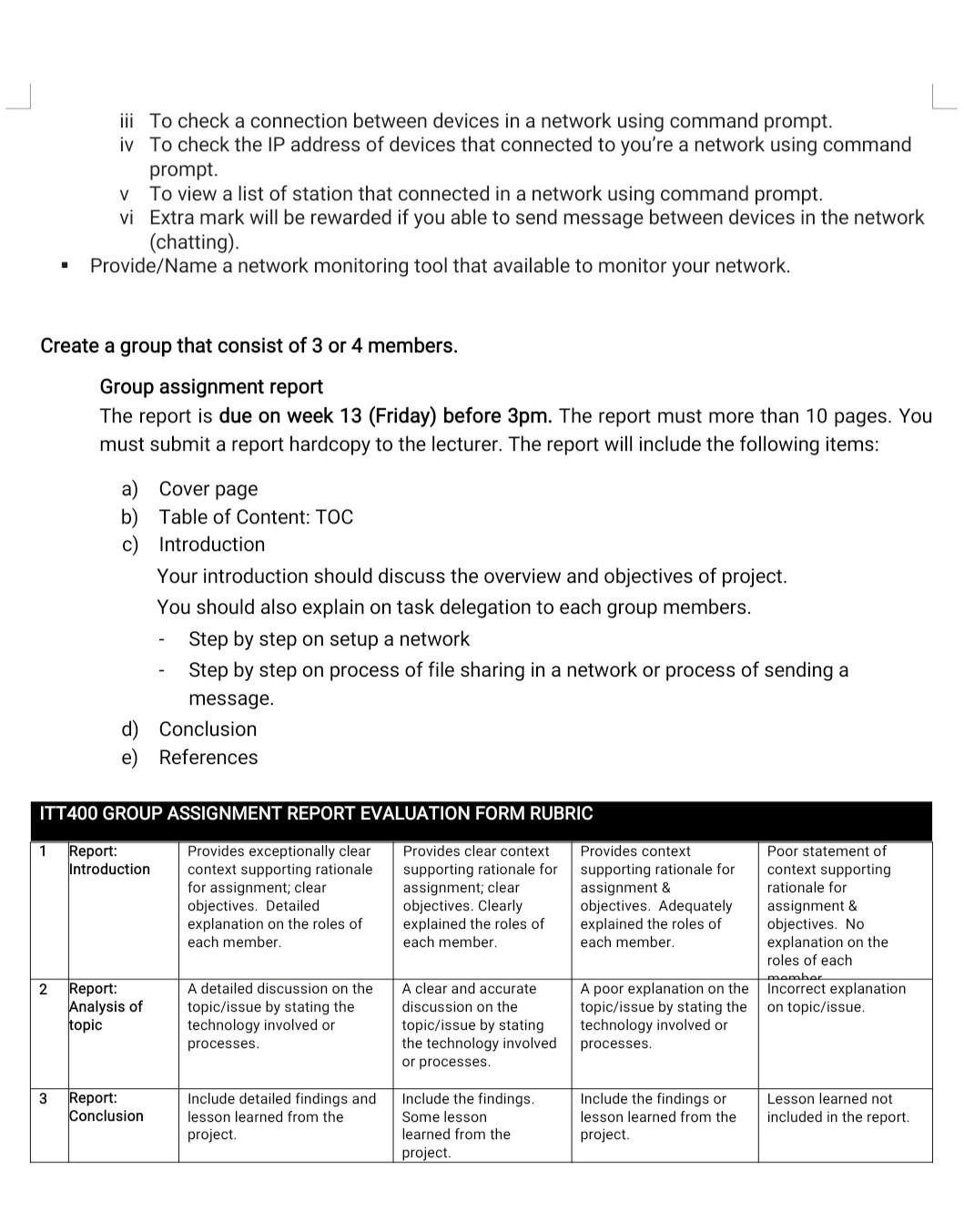 Solved 그 iii. To check a connection between devices in a | Chegg.com